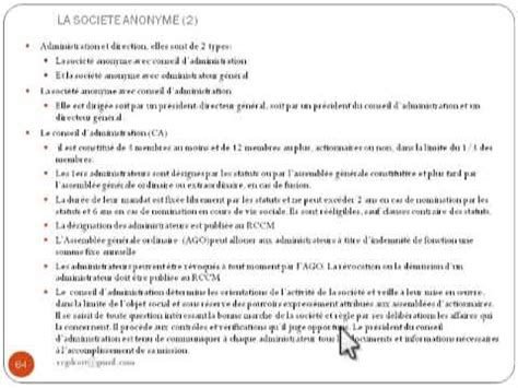 La société anonyme SA en droit OHADA YouTube