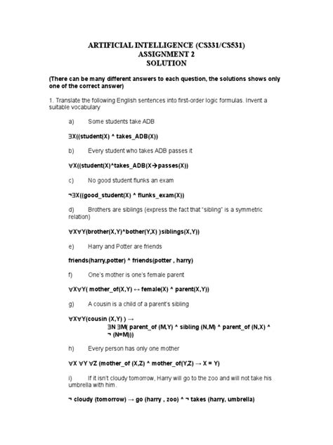 assignment2 solutionfinal pdf metalogic logic