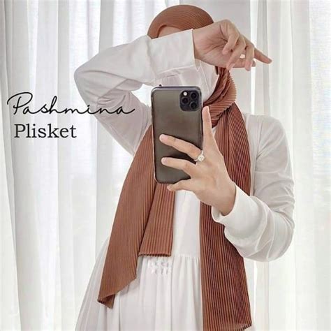 Jual Pashmina Full Plisket Lidi Pasmina Plisket Ceruty Babydoll Tanpa