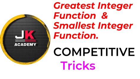 greatest integer function smallest integer function youtube