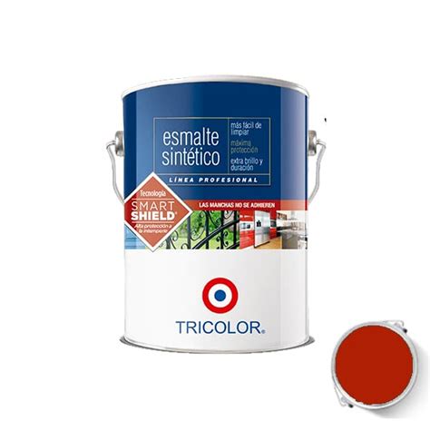 Esmalte Sintético Profesional Color Bermellón 1 Galón Tricolor Weitzler