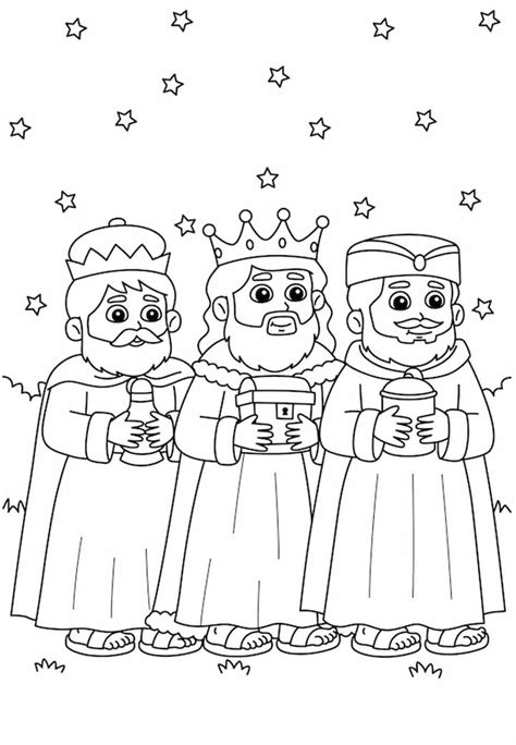 Dibujos De Reyes Mago Para Colorear Vsun
