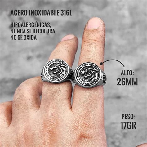 Anillo Lobo Acero Inoxidable 316L en Wattaca Lima Perú