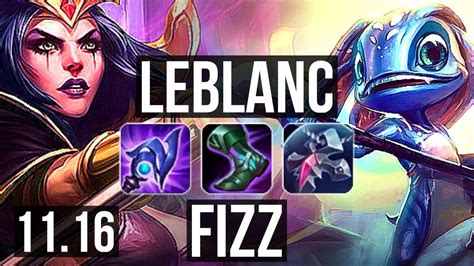 LEBLANC Vs FIZZ MID DEFEAT Rank 1 LeBlanc 6 Solo Kills
