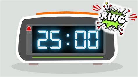 25 Minutos Cuenta REGRESIVA Reloj Temporizador Con Alarma Cuenta