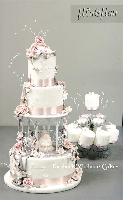 Cherry Blossom Wedding Cake Decorated Cake By MLADMAN CakesDecor