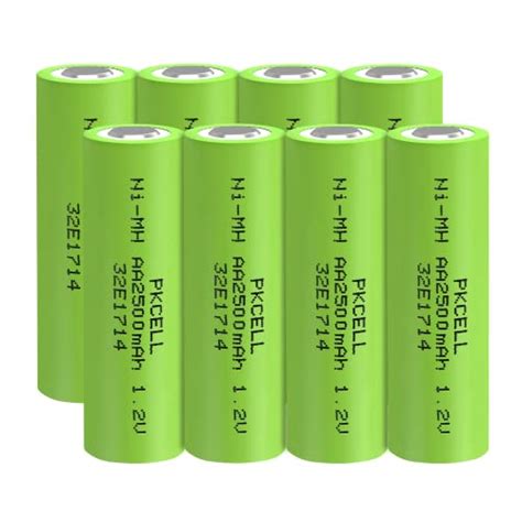 Pilas Recargables AA NIMH 1 2V 2500mAh Baterías Cabeza Plana para