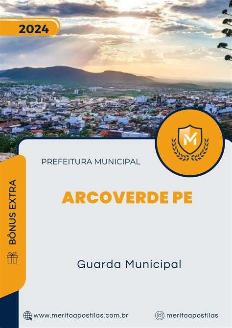 Apostila Guarda Municipal Prefeitura Arcoverde PE 2024 Mérito Apostilas
