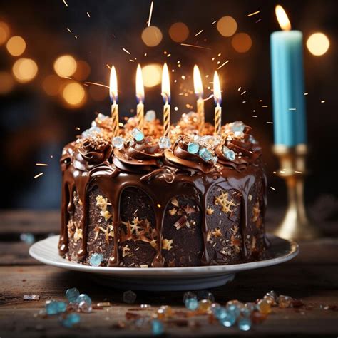 Premium Photo A Beautiful Birthday Cake Decorated With Balloons And