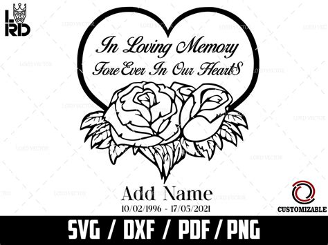 In Loving Memory SVG Forever In Our Heart Svg Memorial PNG