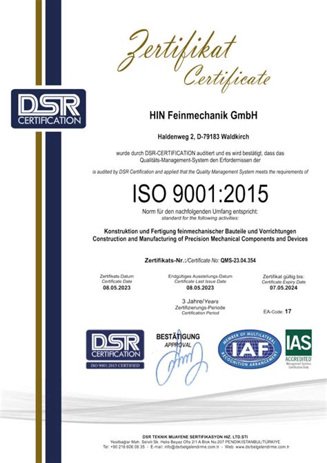 Erneut ISO 9001 2015 zertifiziert für exzellentes Qualitätsmanagement