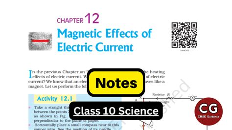 Magnetic Effects Of Electric Current Class Simplified Notes Cbse