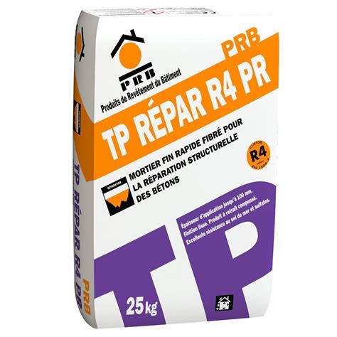 PRB Mortier de réparation rapide fibré TP Répar R4 PR sac de 25 kg