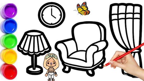 How To Draw Living Room YouTube