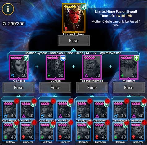 Raid Shadow Legends Champion Fusion 2021 Guide AyumiLove