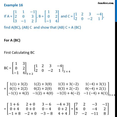 example 16 find a bc ab c show that ab c a bc
