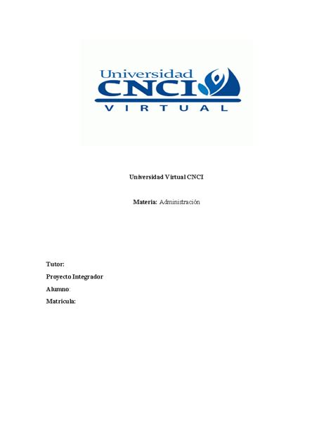 Administracion Proyecto Modular Web Universidad Virtual Cnci Materia