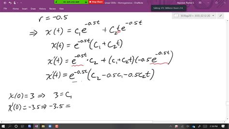 mat 3170 wednesday 12 feb 2020 second order linear homogeneous odes with constant