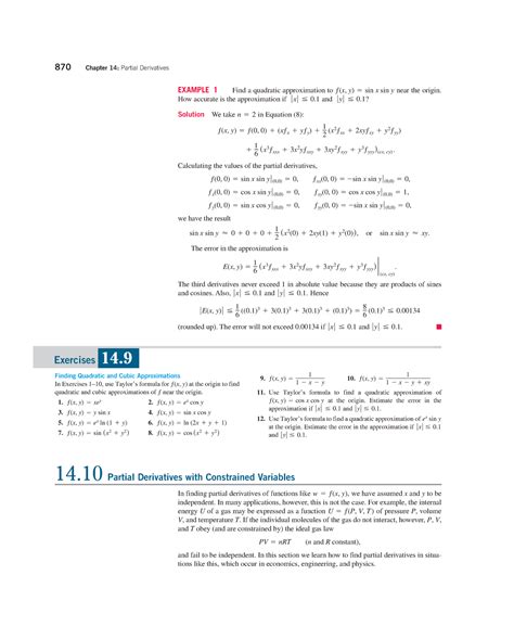 ch 14 10 partial derivatives with constrained variables 870 chapter 14 partial derivatives