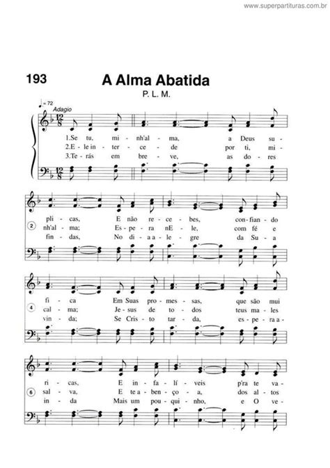Super Partituras A Alma Abatida v 3 Harpa Cristã