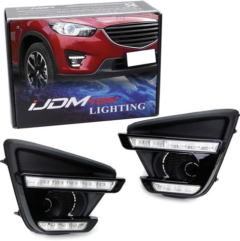 Amazon Ijdmtoy Xenon White Led Daytime Running Light Fog Lamps