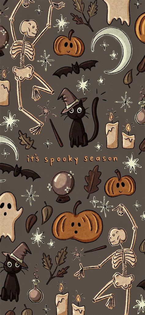 Spooky Season Wallpaper In Purple Drawn By Blair Sfondi Carini