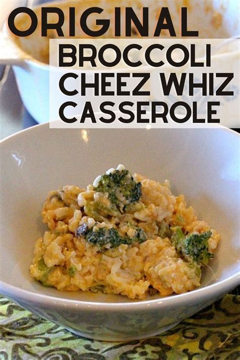 Old Fashioned Broccoli Cheez Whiz Casserole Recipe Casserole Side