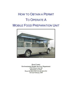 Fillable Online Psbweb Co Kern Ca Mobile Food Preparation Unit