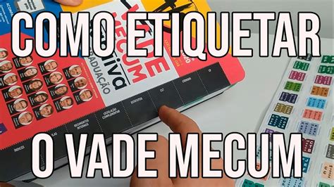 COMO ETIQUETAR O VADE MECUM PARA A SEGUNDA FASE DA PROVA DA OAB 1º