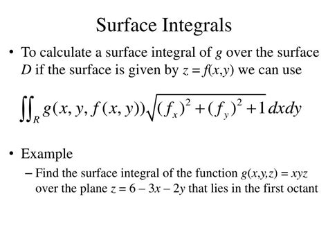 Ppt Surface Area And Surface Integrals Powerpoint Presentation Free