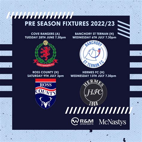 Banks O Dee Fc On Twitter Pre Season Fixtures Announcement We Are
