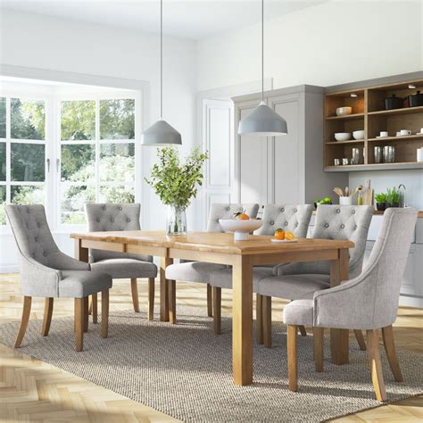 Highbury Extending Dining Table 4 Duke Chairs Natural Oak Finished