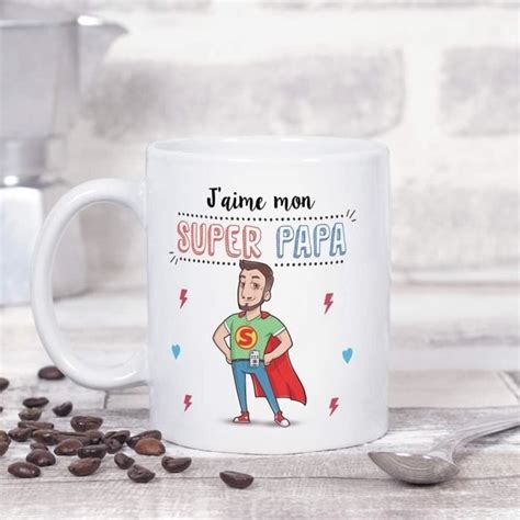 Papa Tasse Mug J Aime Mon Super Papa Tasse Originale Idee Fête Des