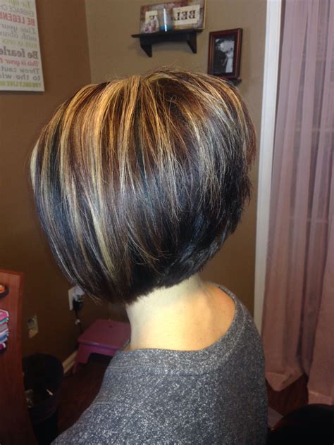 20 Best Ideas Stacked Bob Hairstyles With Highlights