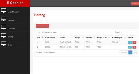 SOURCE CODE APLIKASI KASIR BERBASIS WEB CODEIGNITER BOOTSTRAP