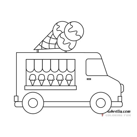Ice Cream Truck Coloring Page