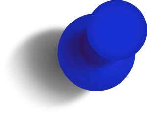 Blue Push Pin Png