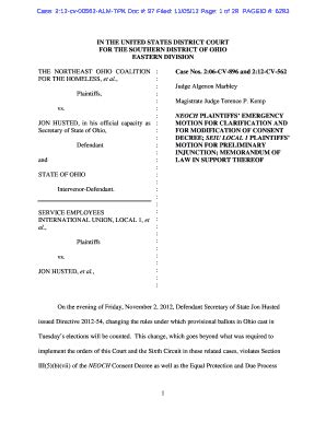 Fillable Online Moritzlaw Osu Motion For Clarification And Modification
