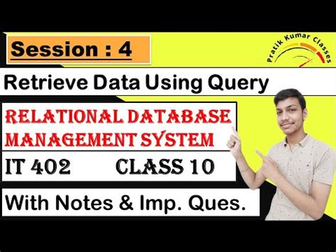 Session Retrieve Data Using Query Rdbms Class Session It