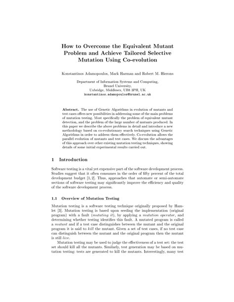 pdf how to overcome the equivalent mutant problem and achieve tailored selective mutation