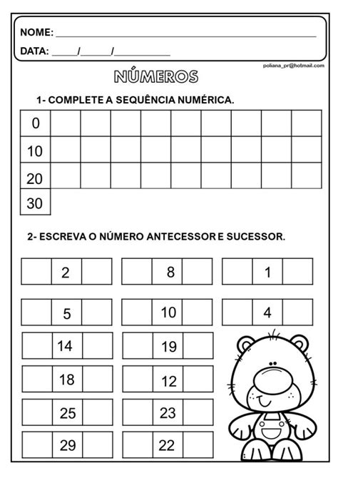 ATIVIDADES NÚMEROS DE 0 A 100