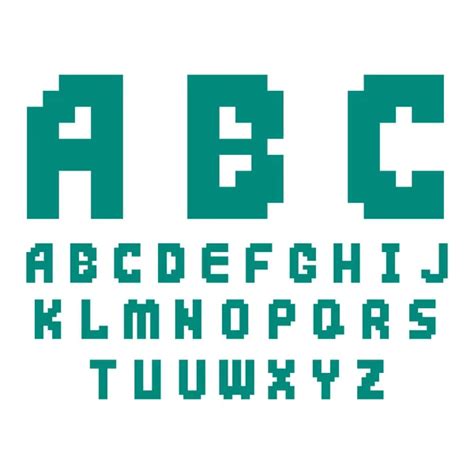Pixel Font Lowercase Characters Stock Vector Happyroman 11492203