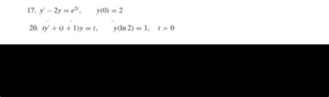 solved in each of problems 13 through 20 find the solution