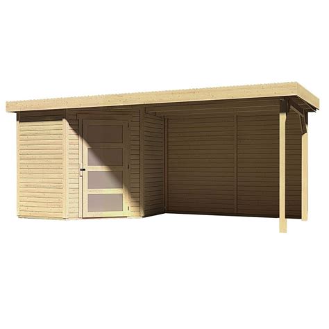 Abri Schwandorf 3 Bois Brut 19mm Appentis 280cm Et Paroi WoodFeeling