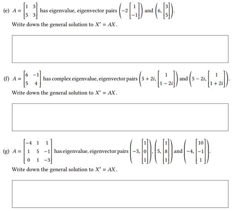 solved 4 1 3 has eigenvalue eigenvector pairs 2 e