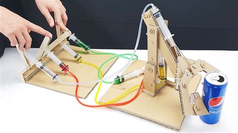 How To Make Hydraulic Powered Robotic Arm From Cardboard YouTube