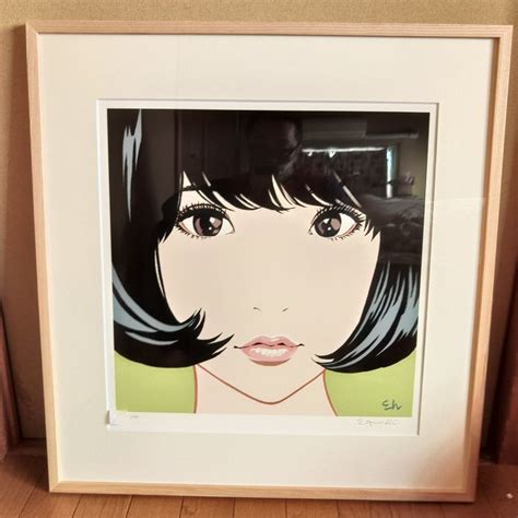 江口寿史限定300部限定 step表紙 彼女1 large ver second edition 版画 本人サイン入り 真贋保証 未