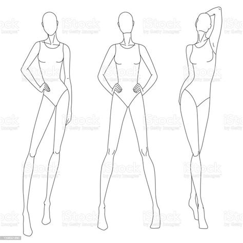 Blank Model Sketch Template Ilustraciones De Dise O De Moda