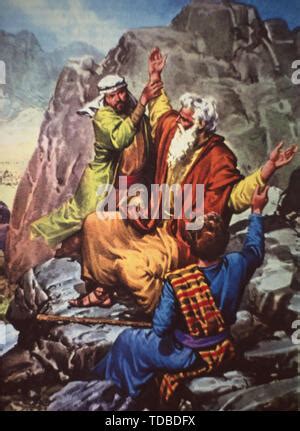 Ilustración de la Biblia representando Éxodo 2 16 José en Madián en
