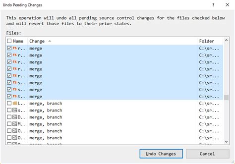 Tfs Files Listed As Pending Changes When Doing Merges That Didn T